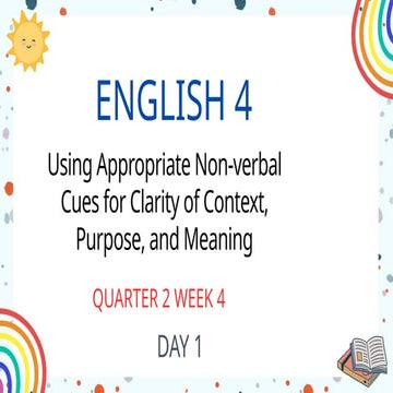 ENG4-Q2-W4-ENGLISH 4 USING APPROPRIATE NON VERBAL | PPTX