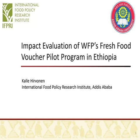 Impact Evaluation of WFP's Fresh Food Voucher Pilot Program in Ethiopia ...