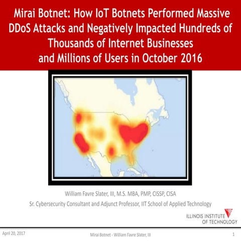 The Mirai Botnet And Massive Ddos Attacks Of October 2016 Ppt
