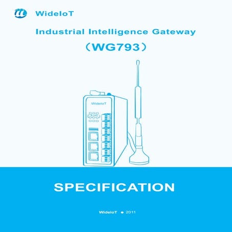 WidelOT Industrial Intelligence Gateway WG793 | PDF