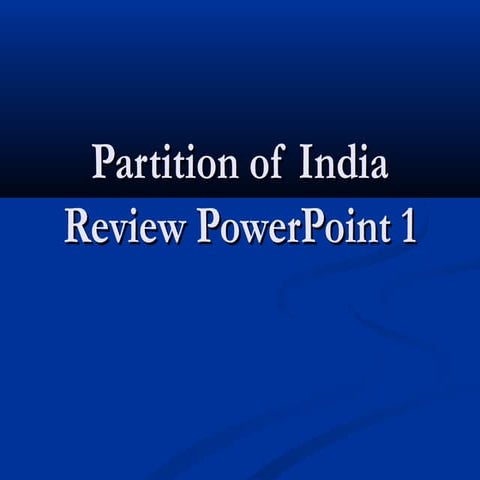 partition of india | PPT