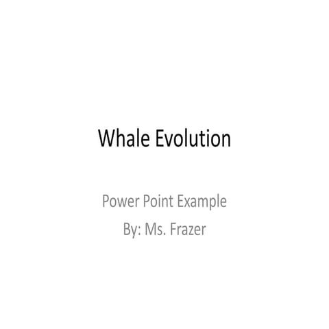 Whale evolution | PPTX