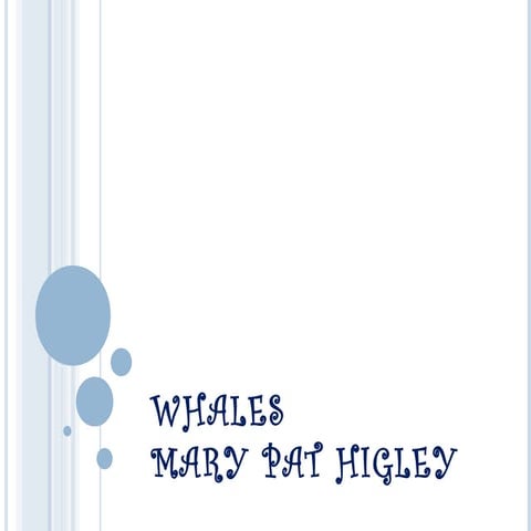 Whales Presentation | PPT