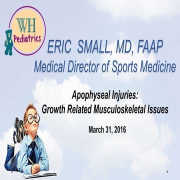 Apophyseal Injuries: Growth Related Musculoskeletal Issues ...