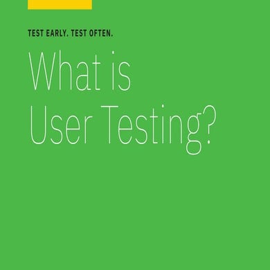What is User Testing? | PDF | Computing | Technology & Computing