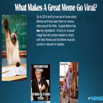 What makes a great meme go viral-How to make a Meme | PPT