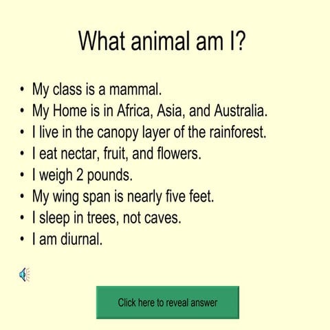 What Animal Am I | PPT
