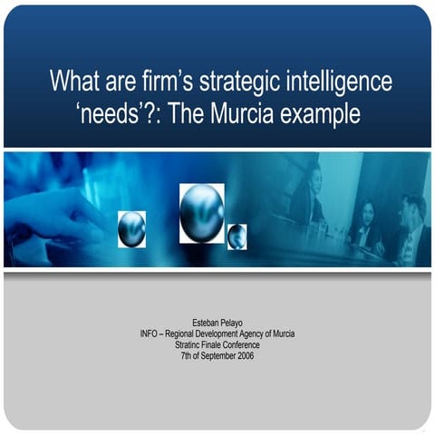 What Are Firm Strategic Intelligence Needs? | PPT