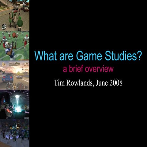 What Are Game Studies | PPT | Video Game Genres | Video Gaming