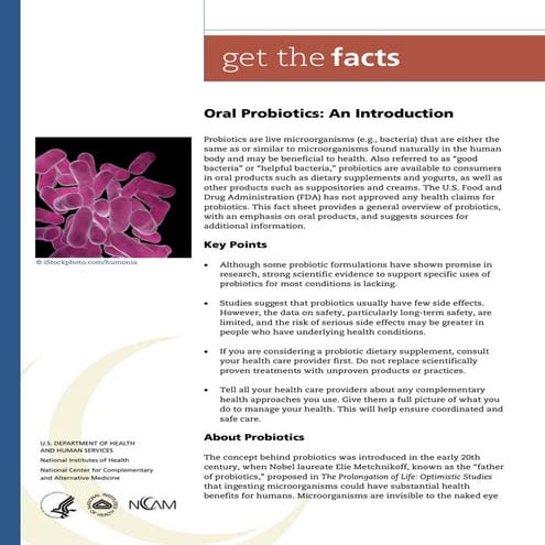 What Are Probiotics from SmartBiotics | PDF | Digestive Disorders ...