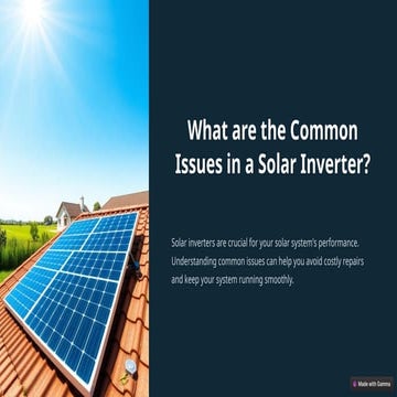 What-are-the-Common-Issues-in-a-Solar-Inverter | PPT