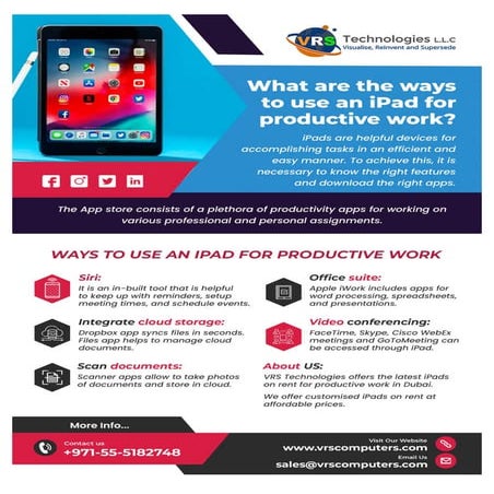 What are the Ways to Use an iPad for Productive Work? | PDF | Tablets and E-readers | Consumer ...