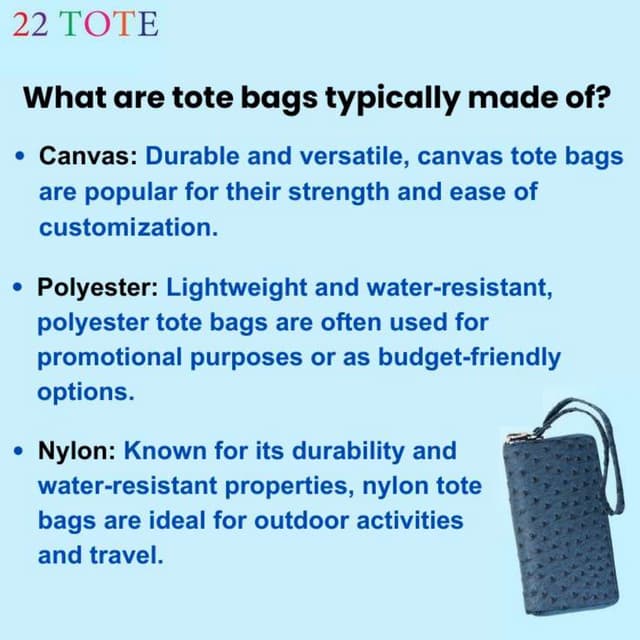 What materials are typically used to make tote bags? | PDF