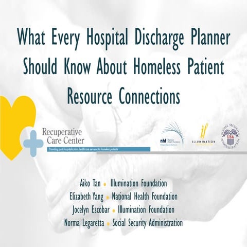 What every hospital discharge planner needs to know about homeless ...