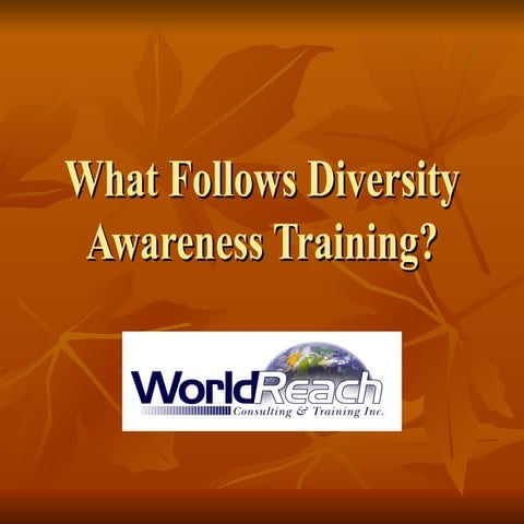 What Follows Diversity Awareness Training | PPT | Human Resources ...