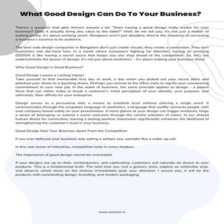 What Good Design Can Do To Your Business | PDF