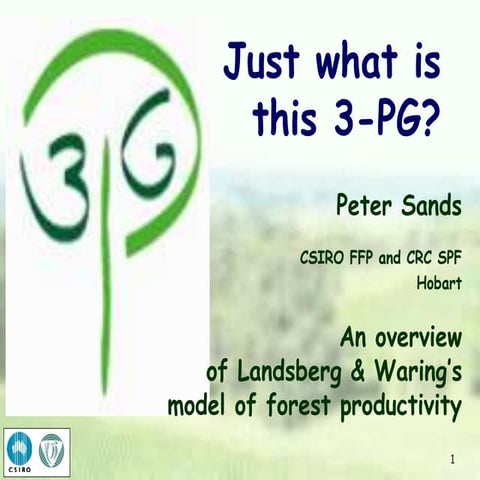 Forest Management: What is 3-PG, and its importance | PPT