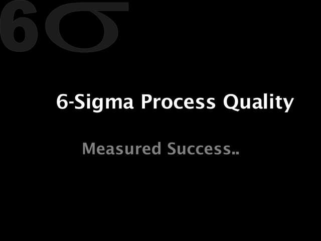 Six Sigma Introduction | PPT