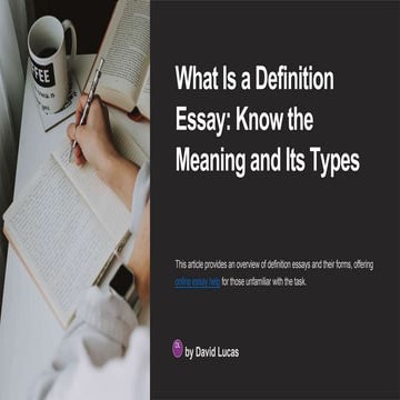 What Is a Definition Essay: Know the Meaning and Its Types | PPT