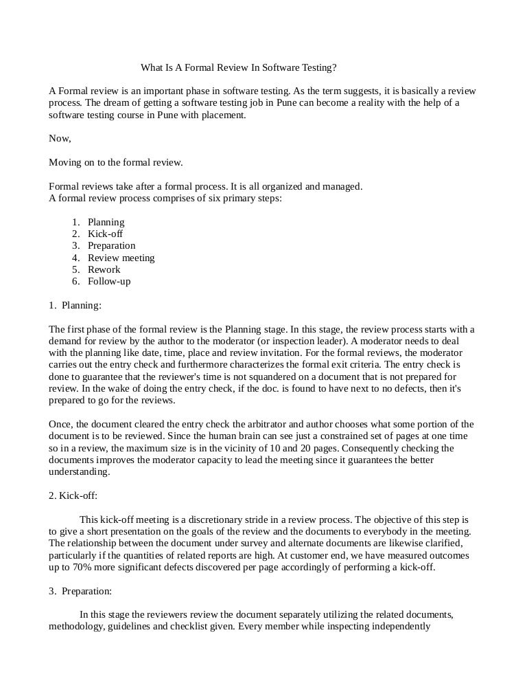 What Is a formal review in software testing what-is-a-formal-review-in-software-testing