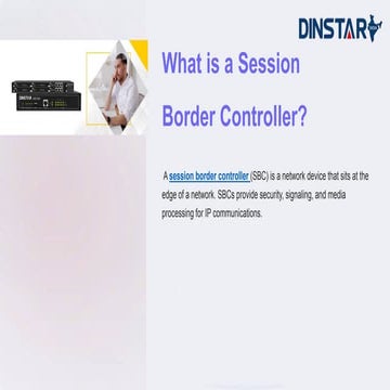 Dinstar Session Border Controller Supplier India Noida | PPT