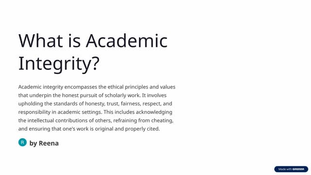 ACADEMIC INTEGRITY | PDF | Resume Writing and Advice | Job Search