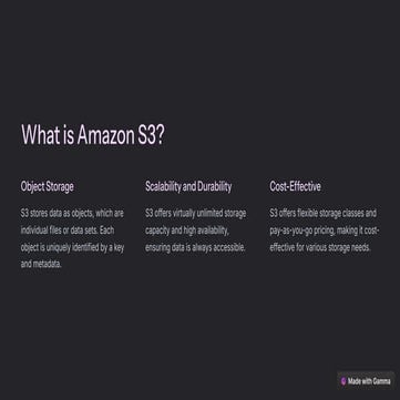 What-is-Amazon-S3 - it's a object storage | PPT