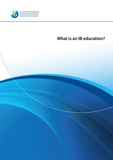 Ib learner profile | PPTX | Educational Assessment | Education