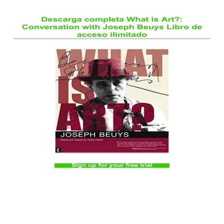 Descarga completa What is Art?: Conversation with Joseph Beuys Libro de ...