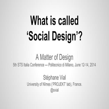 What is called ‘Social Design’? | PDF
