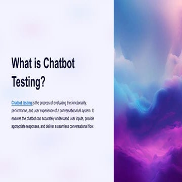 What is Chatbot Testing? How to Perform Chatbot Testing? | PPT