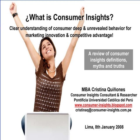 Consumer Insights: Revealing the truths & myths | PPT
