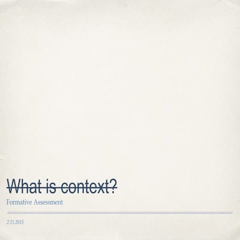 What is context? | PPT
