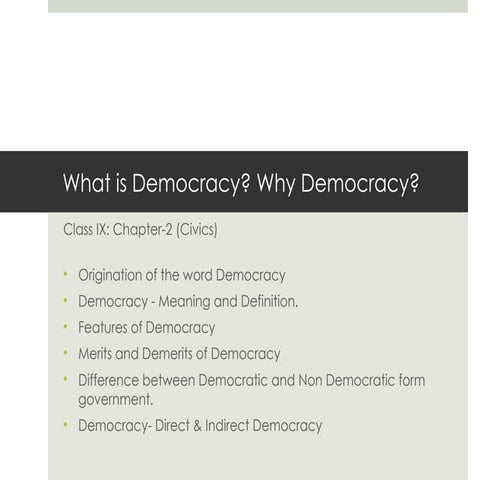 Class 9 Political Science Chapter Wise Topic Wise Notes Chapter 1 What ...