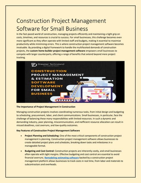 Construction Software That Grows with You | Planyard | PDF | Construction Industry | Industries