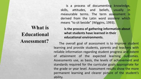 Classroom Assessment per DO 8, s2015.pptx | Educational Assessment ...