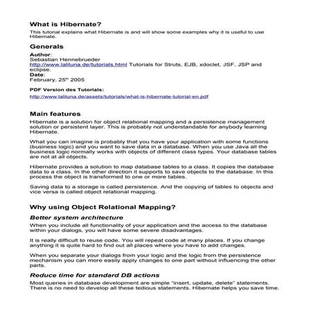 Hibernate Tutorial Pdf