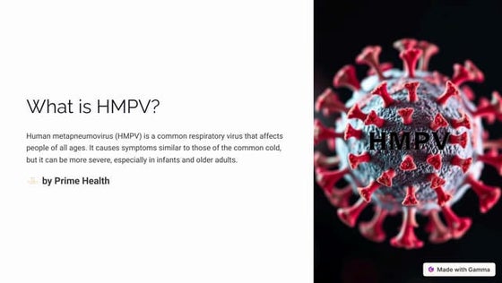 HMPV Virus An Introduction on Slideshare by Raj Kumar Mandal | PDF