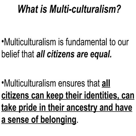 What Is Multi Culturalism? | PPT