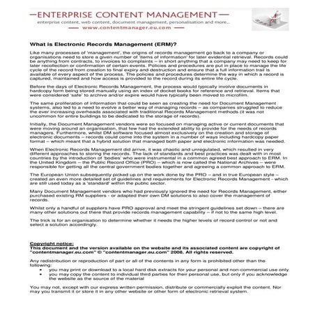 What Is Records Management | PDF