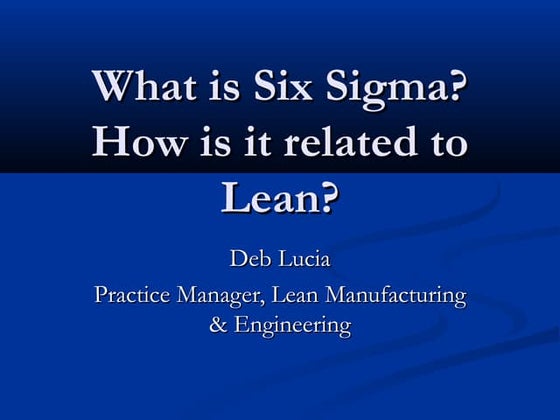 Lean & Six Sigma | PPT