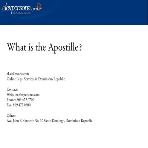 What is the apostille? | PDF