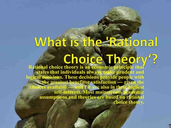 The rational choice theory | PDF | Personal Finance
