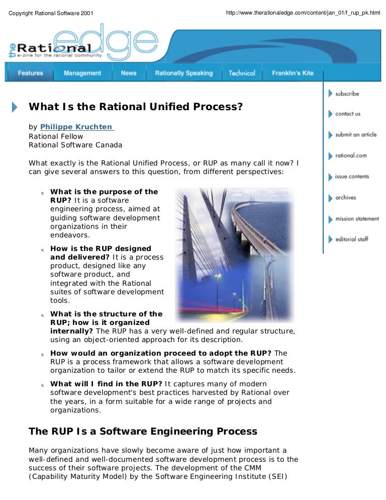 What Is the Rational Unified Process