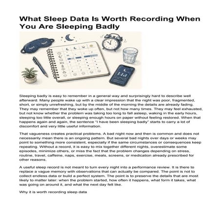 Essential Sleep Data to Track for Better Sleep Health | PDF