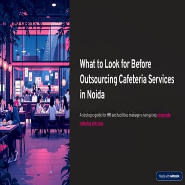 Delivering outstanding Cafeteria Service | PDF
