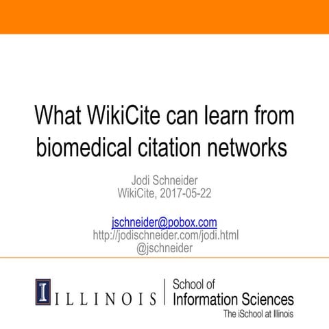 What WikiCite can learn from biomedical citation networks--Wikicite2017 ...