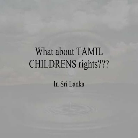 What About Tamil Childrens Rights | PPS