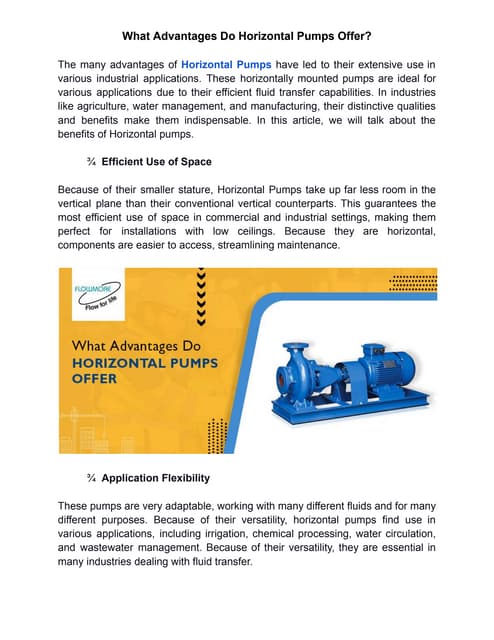 A Complete Guide on Horizontal Splits Pumps | PDF | Home Appliances ...