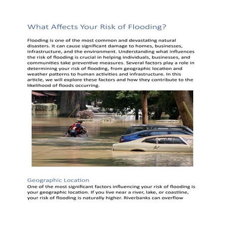 What Affects Your Risk of Flooding?..... | PDF